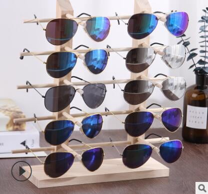 Multi Layers Wood Sunglass Display Rack Shelf Eyeglasses Show Stand ...
