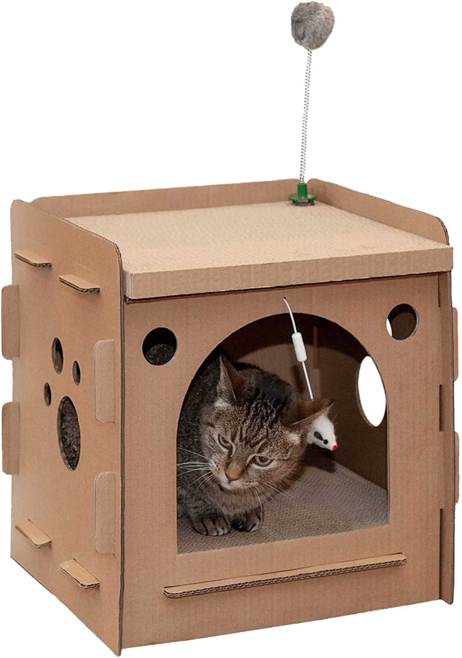 Multi-Level Cardboard Cat House W/ Catnip - Walmart.com