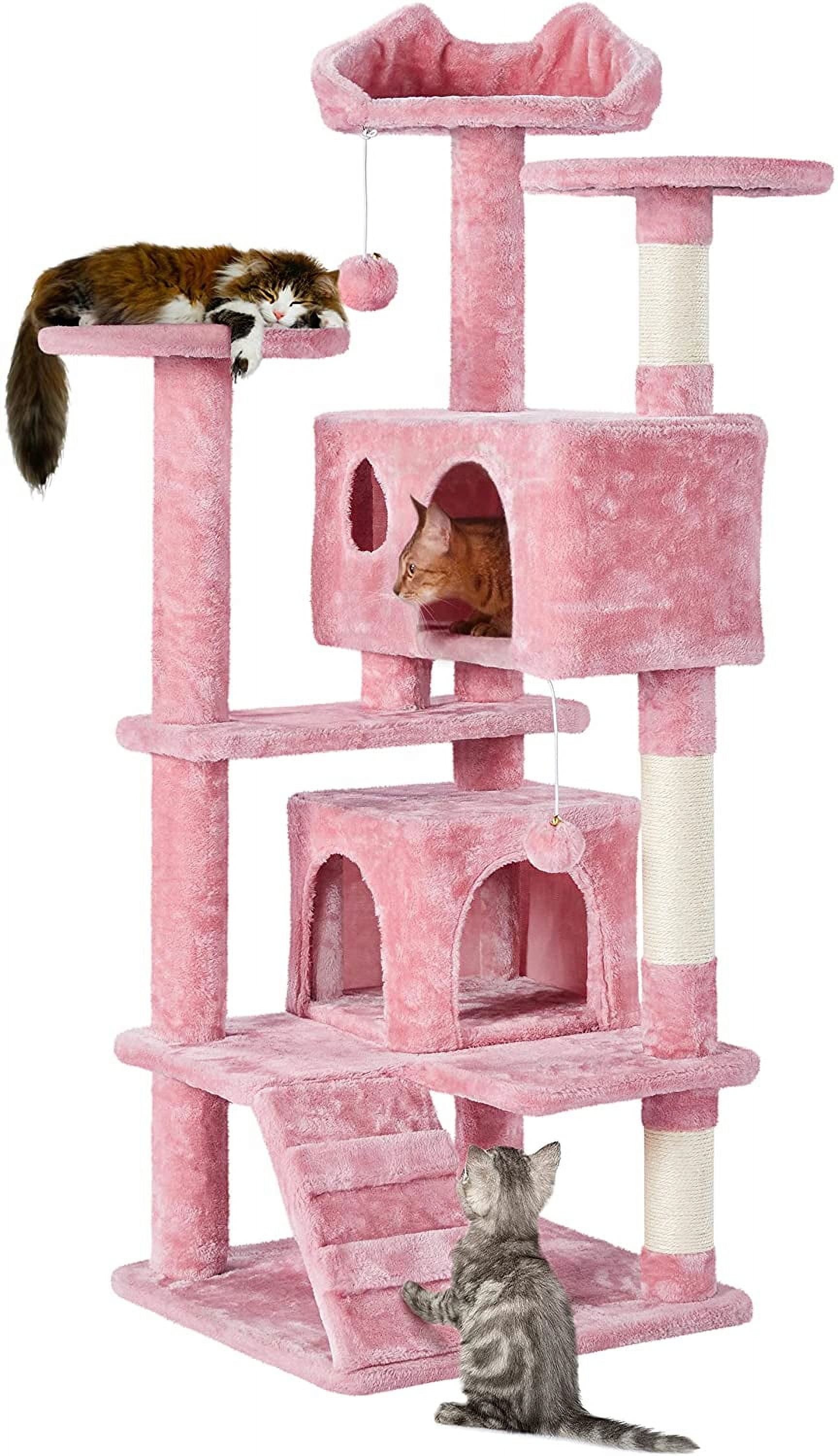 Multi-Level Cat Tree Tall Cat Tower Cat Furniture with Condo ...