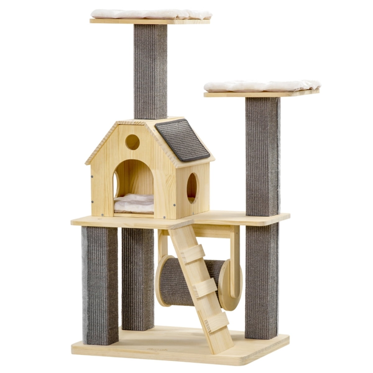 Multi-Level Cat Tree with Scratching Posts, Plush Perches, Easy ...