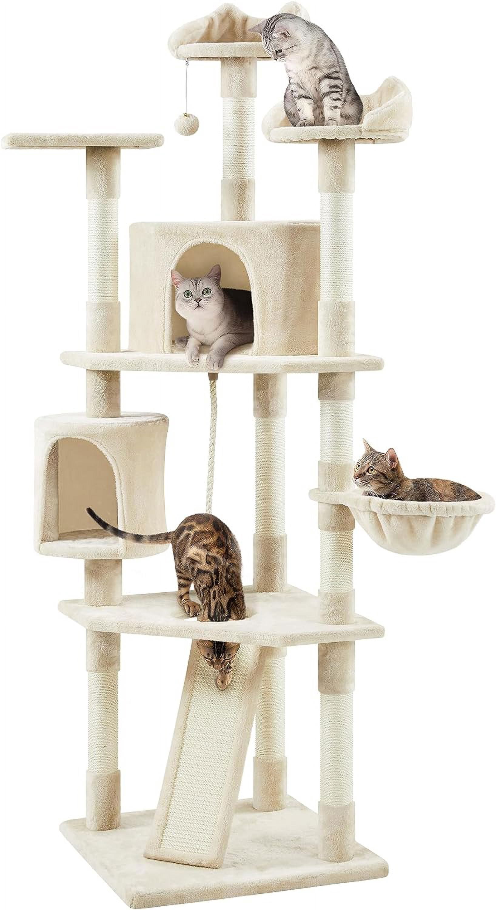 Multi-Level Cat Trees Cat Towers 79in Cat Tree for Indoor Cats with ...