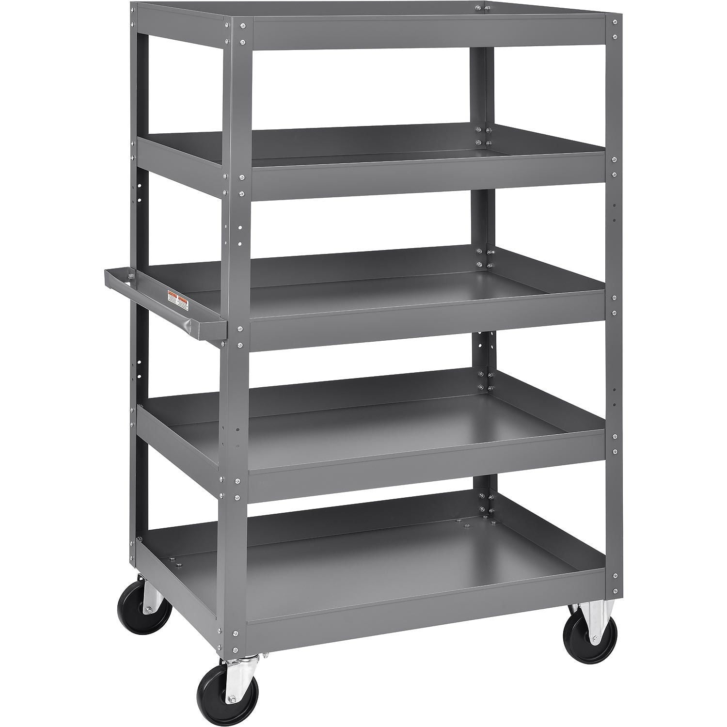 Multi-Level Steel Shelf Truck, 5 Shelves, 800 Lb. Capacity, 36"L x 24"W ...