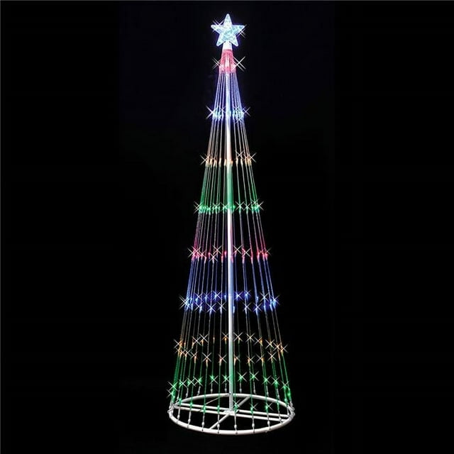 Multi Light Show Tree with Multi-Colored LED Lights - 9 ft. x 36 in ...