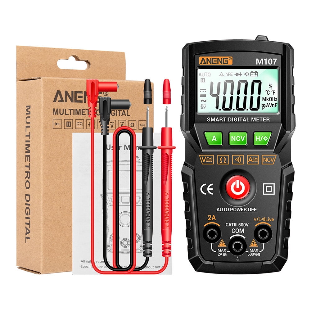 Multi Meter,Professional 4000 Counts Volt Meter Portable Auto-ranging ...