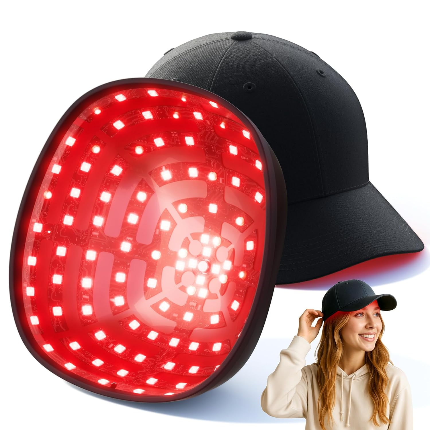 Multi-Mode Light Hat for Scalp Wellness Support, Cordless Personal Care ...