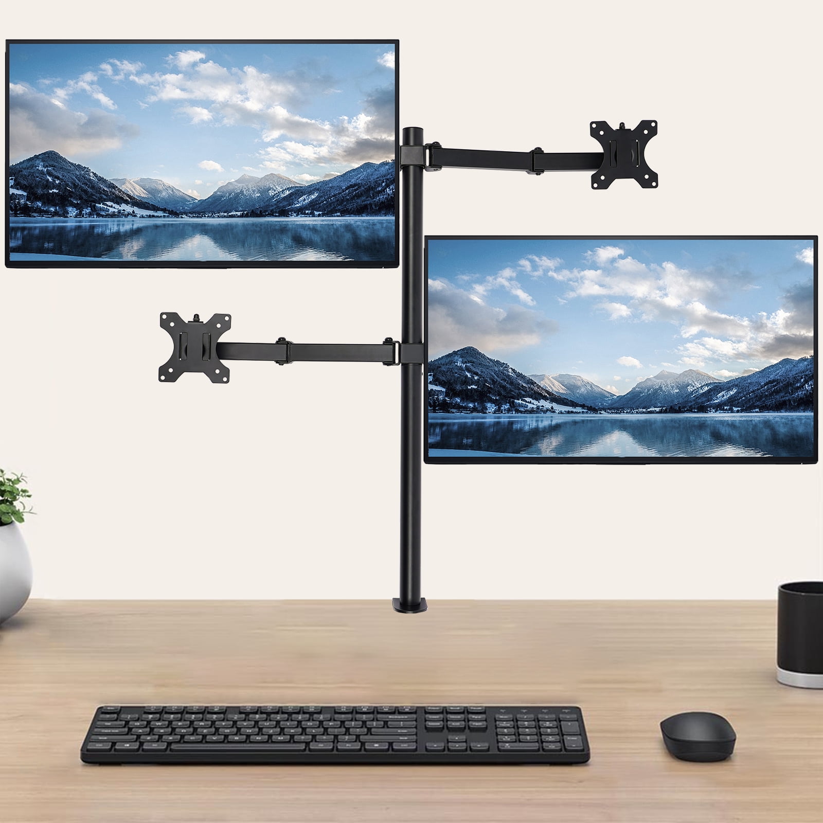 Multi Monitor Mount Gaming Pc Vertical Desktop Computer Stand Rack ...