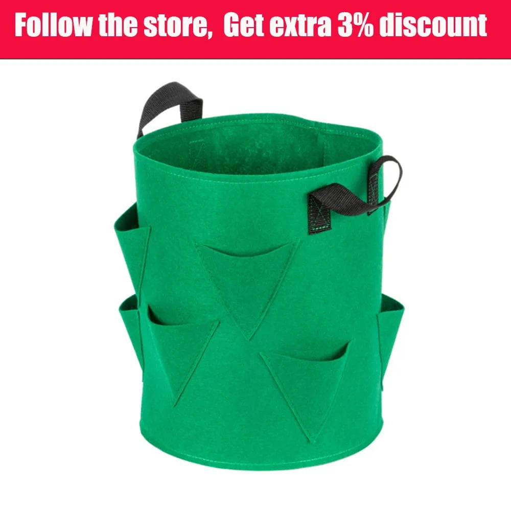 Multi-Mouth Grow Bag 5/7/10 Gallons Strawberry Tomato Planting Bags ...