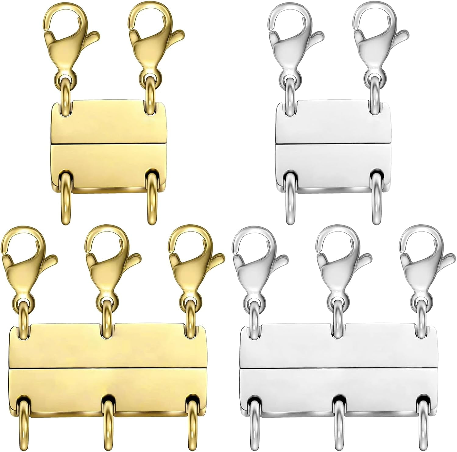 Multi Necklace Layering Clasps Magnetic Necklace Clasp,Gold and Silver ...