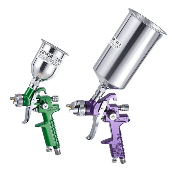 Multi-Nozzle Air Spray Gun Kit with 3 Gravity Cups & Regulator ...