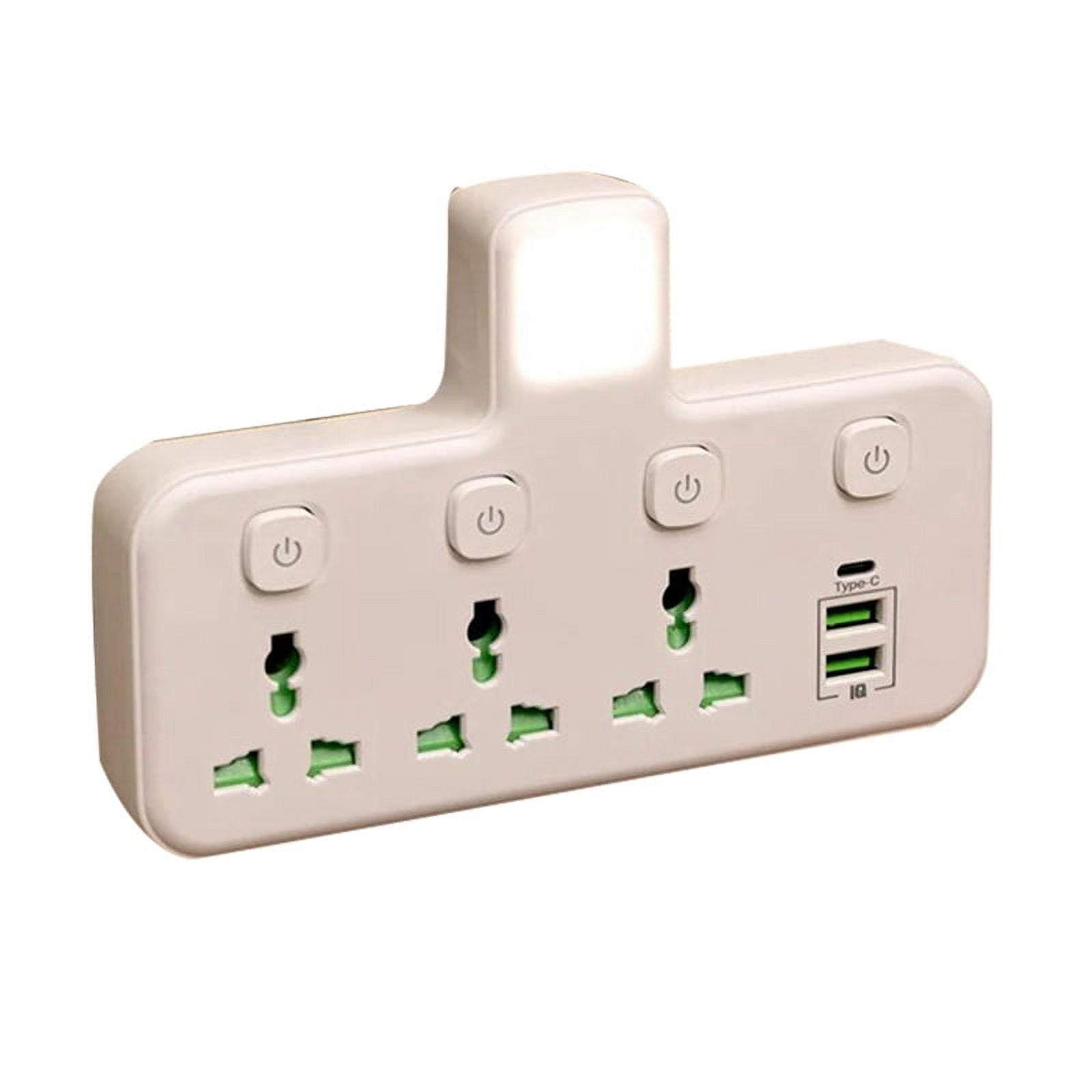 Multi Outlet Power Strip Wall Socket Universal Network Filter USB ...