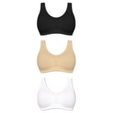Bali Comfort Revolution Microfiber Crop Top Bra, Seamless Nylon, Damask ...