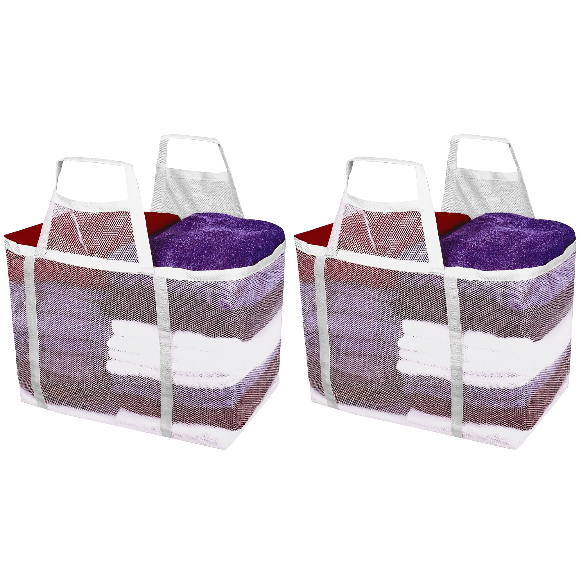 Multi-Pack Foldable Lightweight Long Lasting Multi-Use Soft Mesh ...