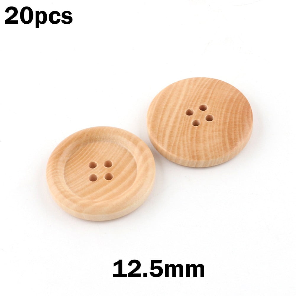 Multi Pack Wooden Buttons 20 Pieces In Natural Wood Color Clothing ...