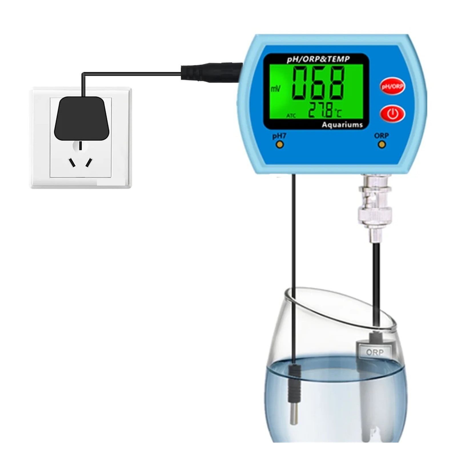 Multi-Parameter PH Meter Water Quality Acidity TEMP ORP Tester Redox ...