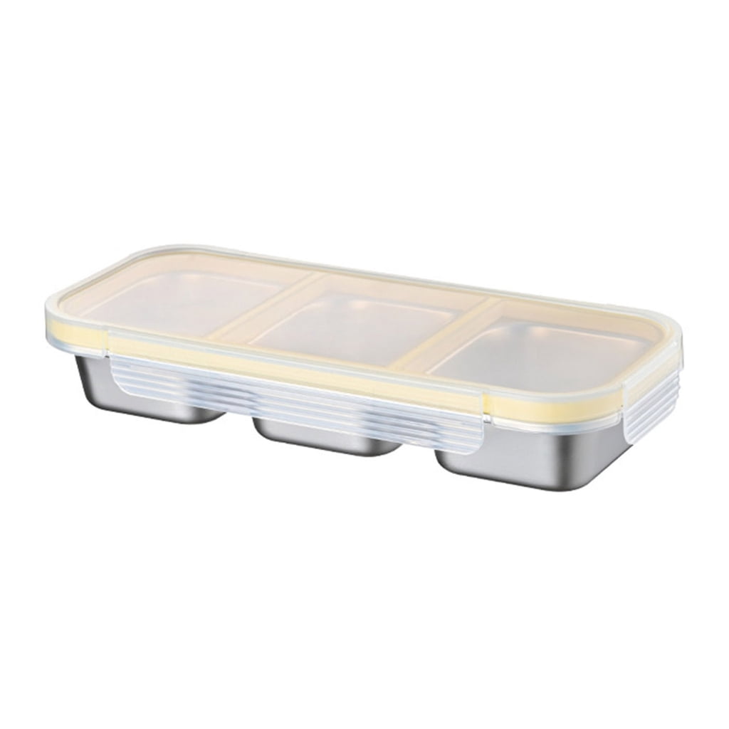 Multi Partition Stainless Steel Lunch Box with Lid Food Storage ...