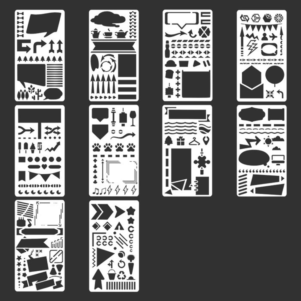 Art Journal Stencils A6 Drawing Template For Artists Students Crafts ...