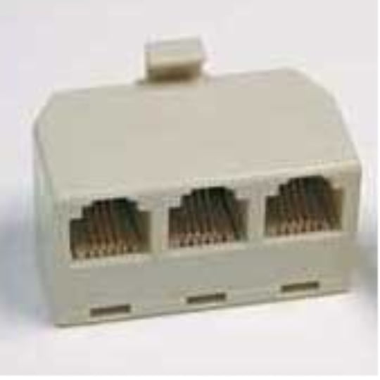 Multi-Phone Line Adapter 3-Jack - Walmart Business Supplies