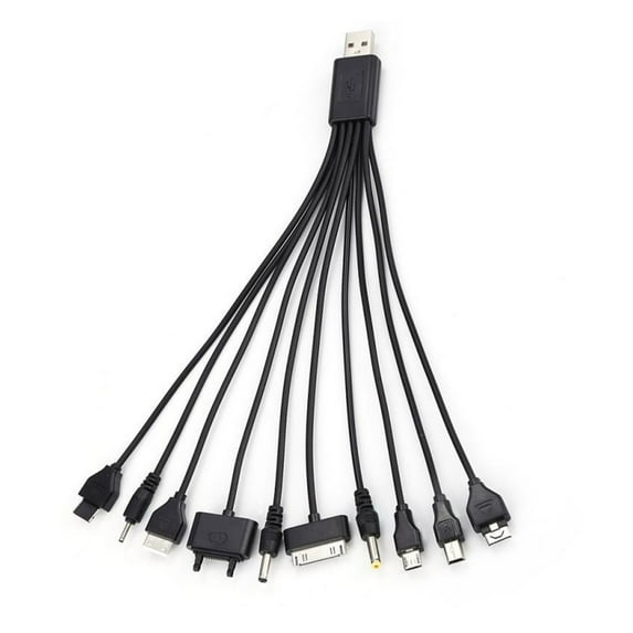 Multi Pin Cable Charger USB Adapter Cable Data Wire Cord 10 In 1 ...