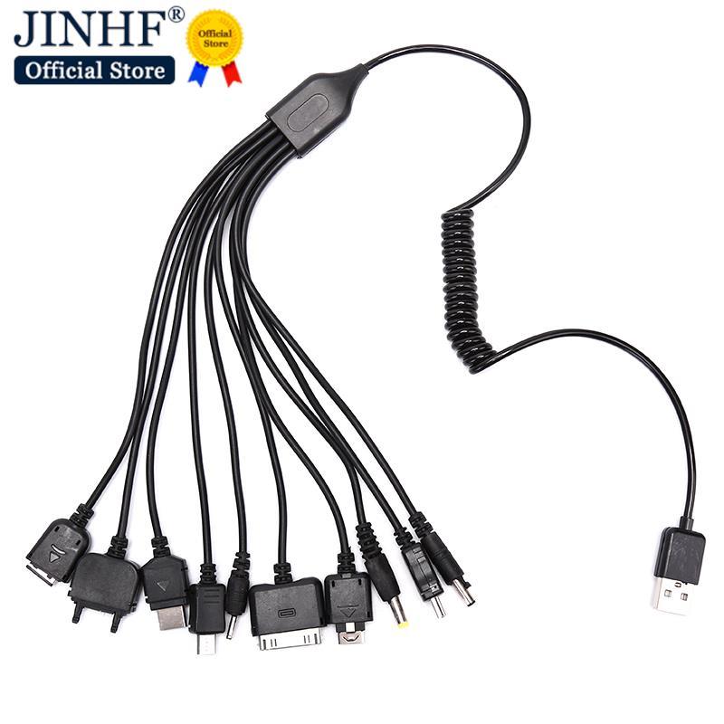 Multi Pin Cable Charger USB Adapter Cable Data Wire Cord 10 in 1 ...