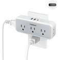 Multi Plug Outlet Extender, USB C Wall Charger, Wall Plug Splitter with ...
