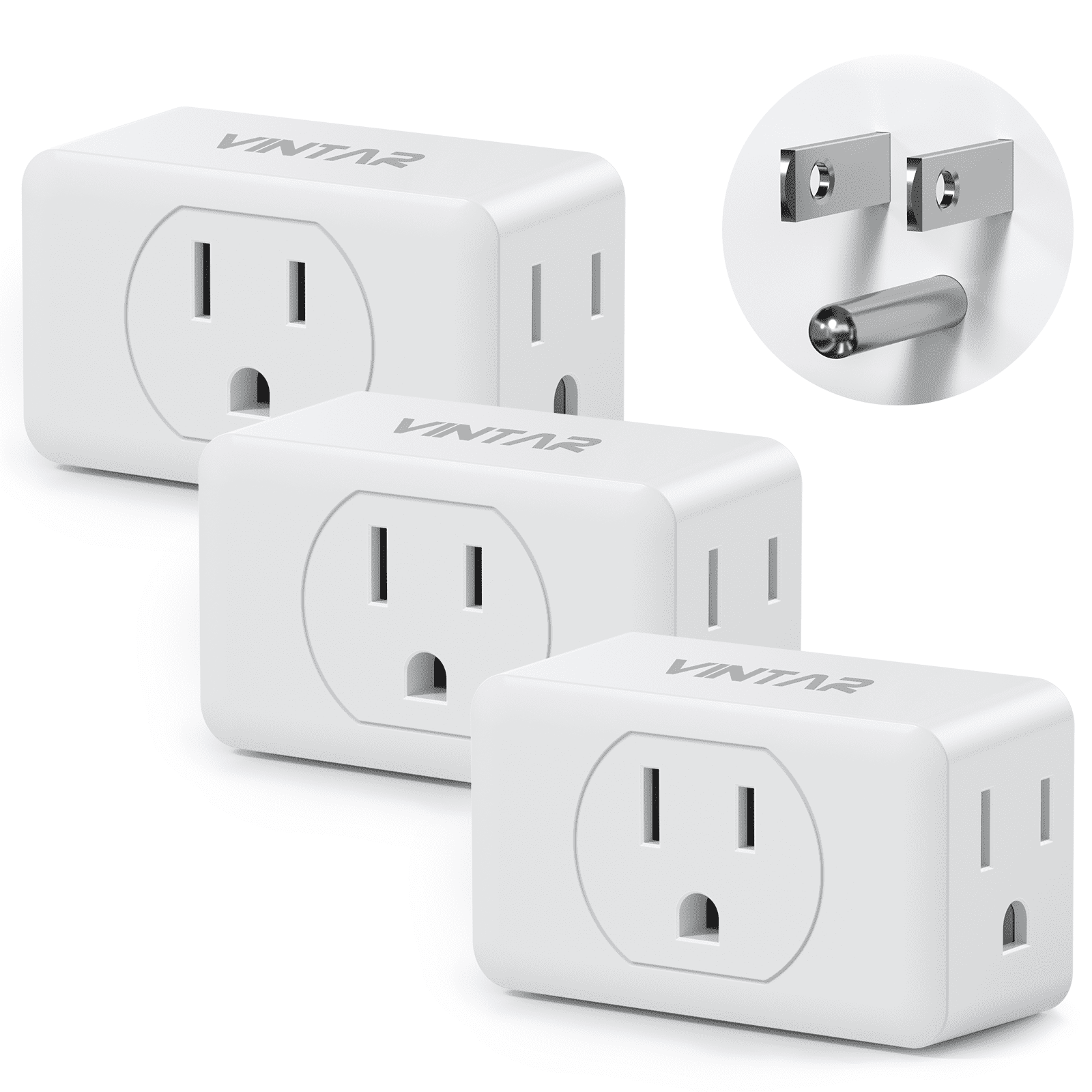 Multi Plug Outlet Extender, VINTAR 3 Outlet Adapter, Multiple Outlet ...