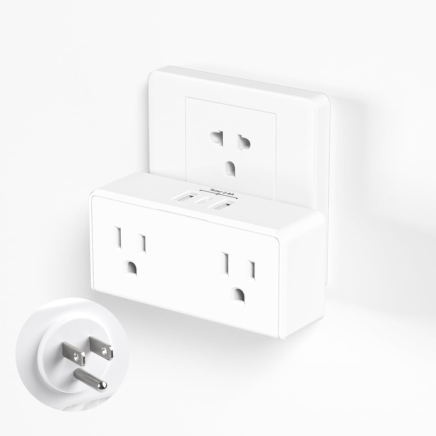 Multi Plug Outlet, Outlet Extender with 2 -A 1 -C 2 AC Oulets, 3 Prong ...
