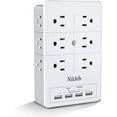 Multi Plug Outlet Sur Protector , 12 Electrical Outlets Extender with 4 ...