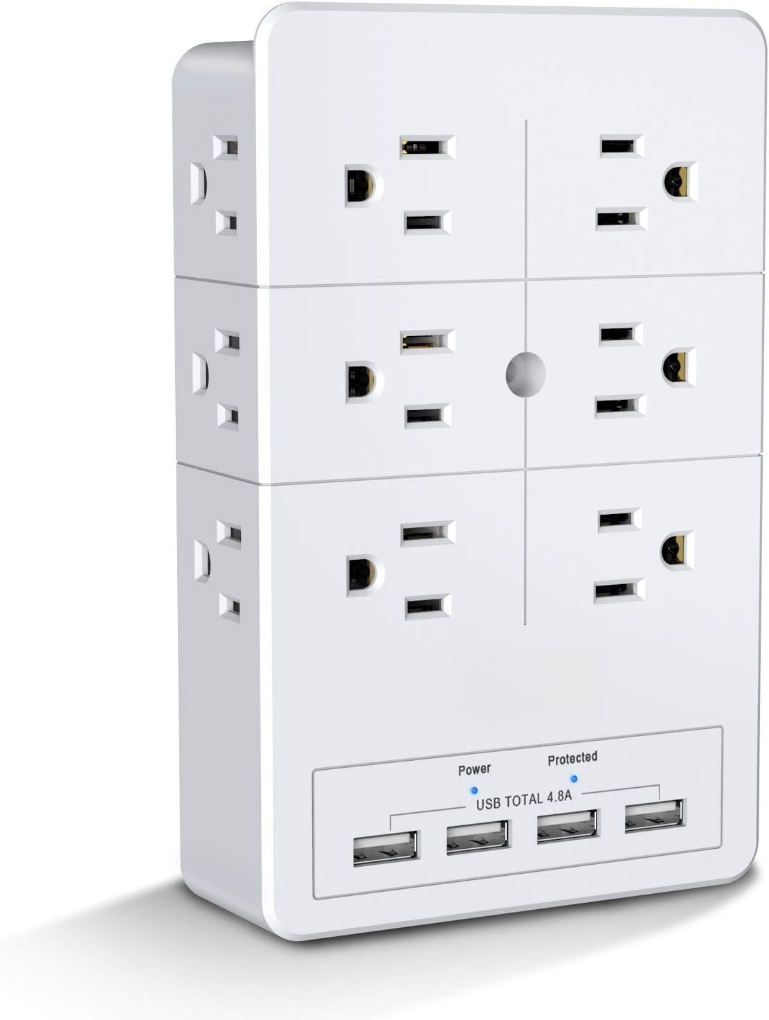 Multi Plug Outlet Surge Protector , 12 Electrical Outlets Extender with ...
