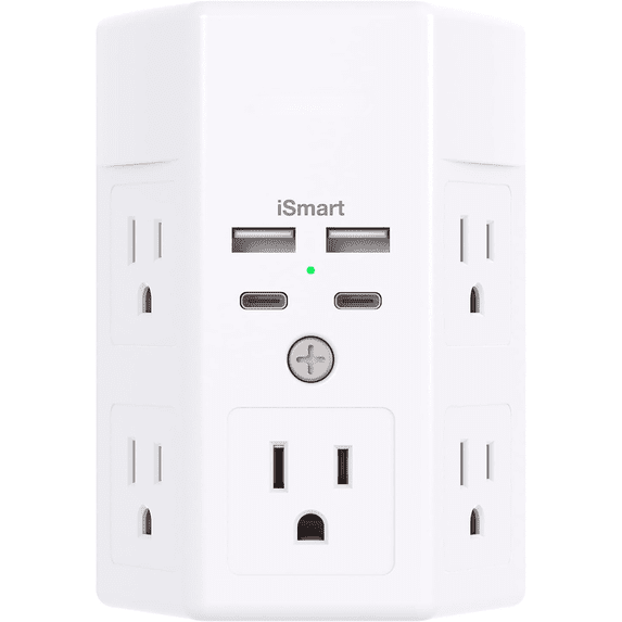 Multi Plug Outlet, Surge Protector, 5 Outlet Extender with 4 USB ...