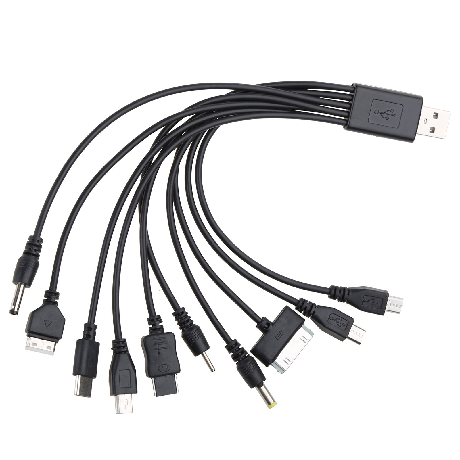 Multi Plug USB Cable Charging USB Adapter Cable Data Wire Cord 10 in 1 ...