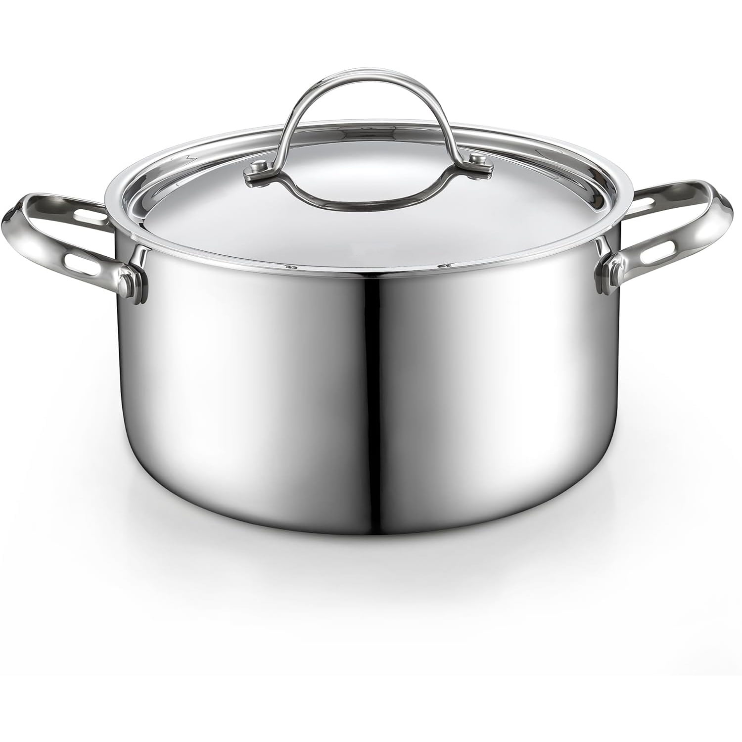 Multi-Ply Clad Stainless Steel Stock Pot, 6-Quart Pasta Cooking Canning ...
