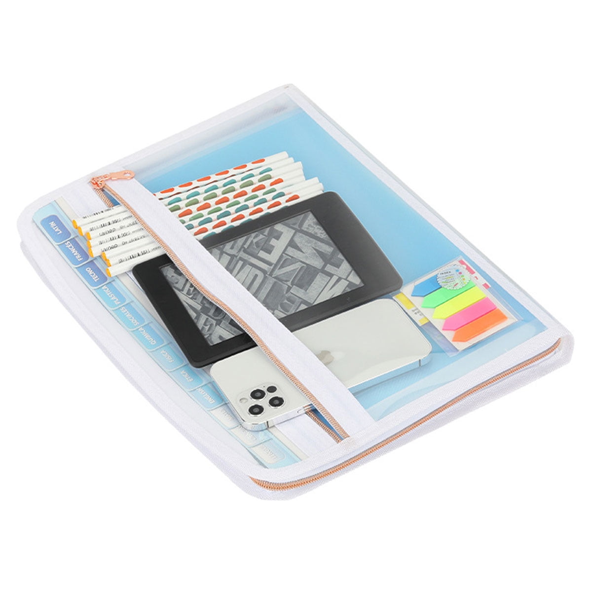 Multi-Pocket File Organizer Bag with Gradient Interior, A4 Size ...