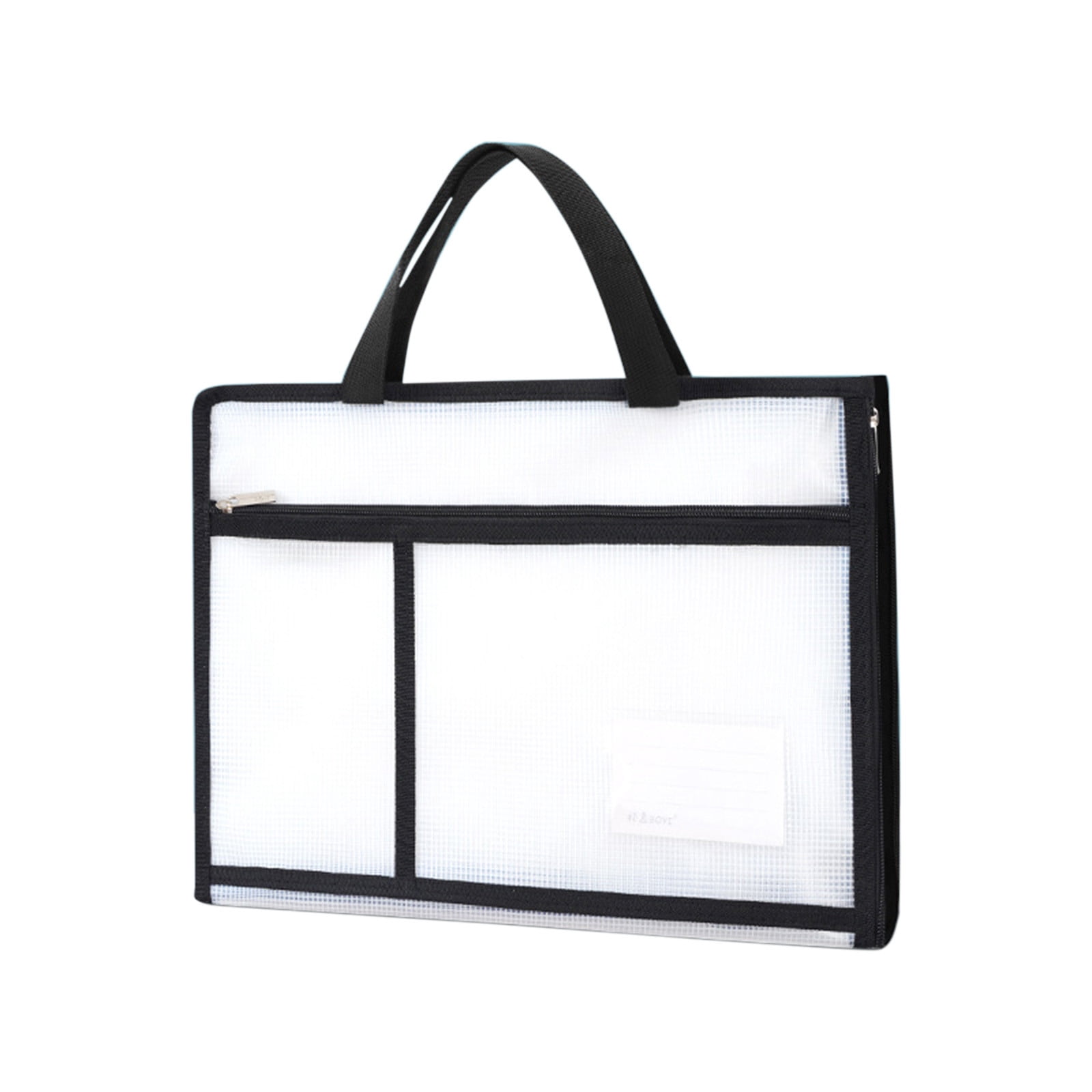Multi Pocket Mesh File Pouch, Large Capacity Document Organizer with ...