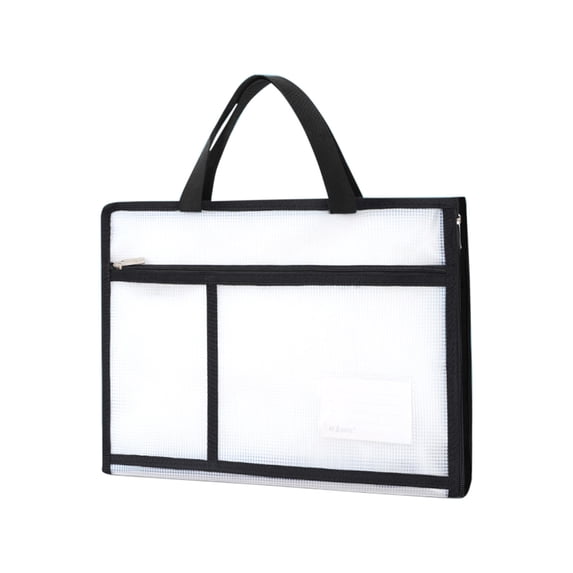 Multi Pocket Mesh File Pouch, Large Capacity Document Organizer with ...