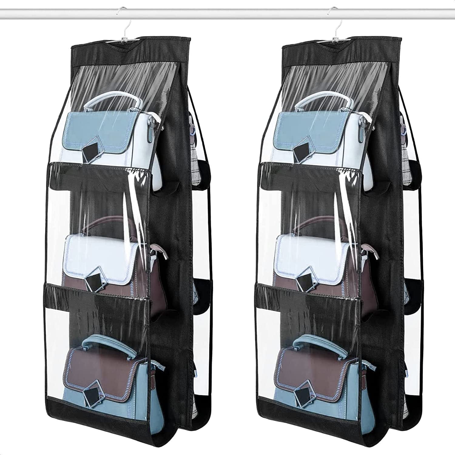 Multi Pocket Storage Handbags Organizer - Hanging Wardrobe Closet ...