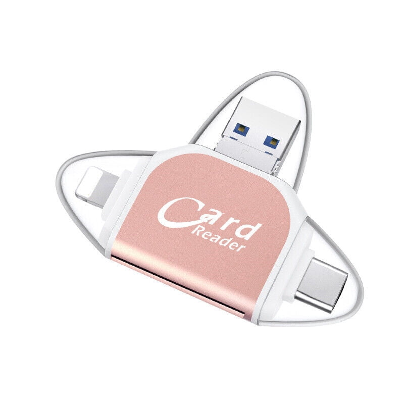 Multi-Port 4 in1 Universal Card Reader, Memory Card Reader Multiport ...