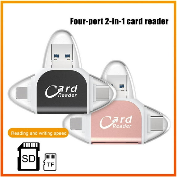 Multi-Port 4 in1 Universal SD TF Card Reader, 4 in 1 Portable Memory ...