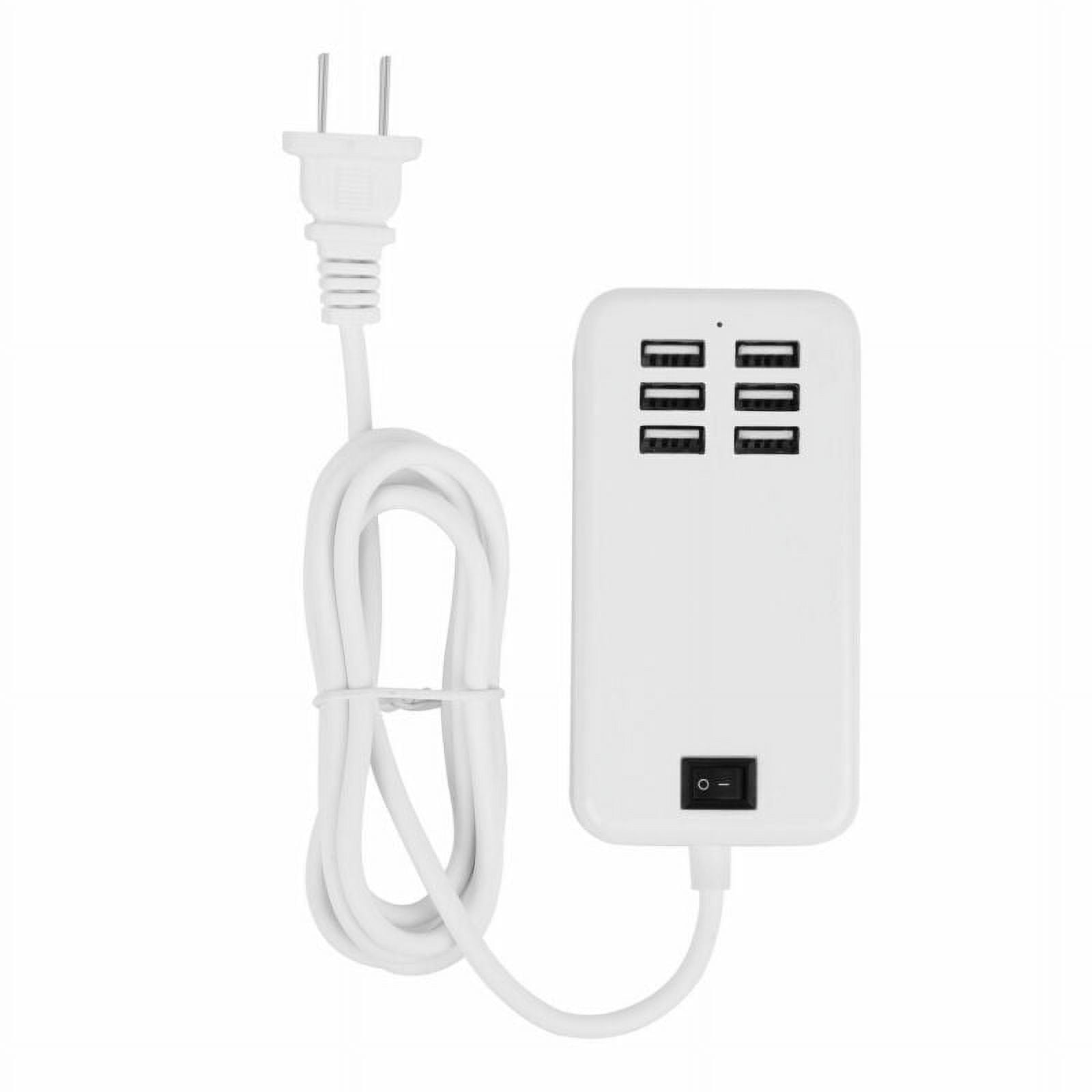Multi Port 6-USB AC Wall Charger Desktop Fast Charging Station Power ...