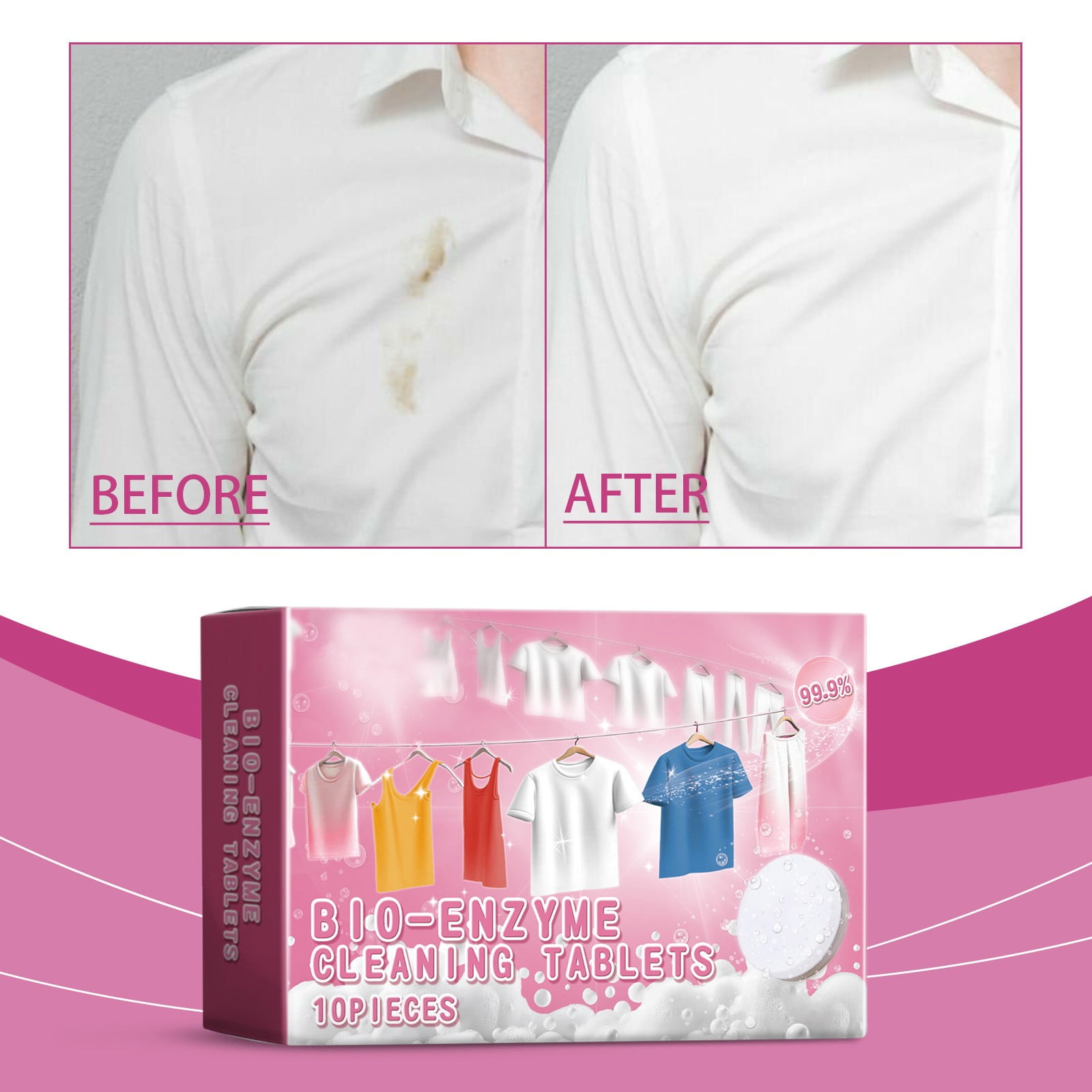 Multi-Purpose Bio-Enzyme Cleaning Tablets Powerful Decontamination Bio ...