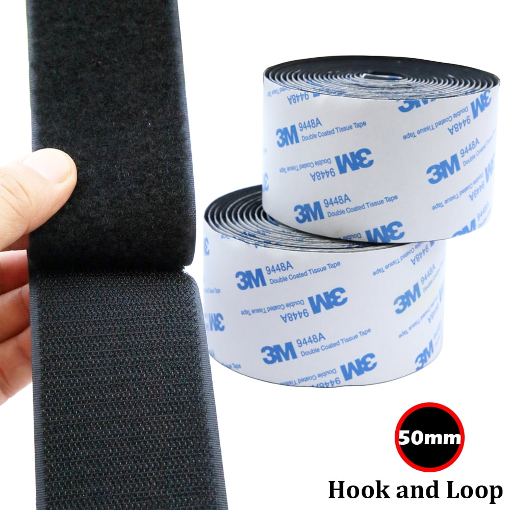 Multi-Purpose Black Sticky Back – 2 Inch x 10FT Roll, No-Residue ...