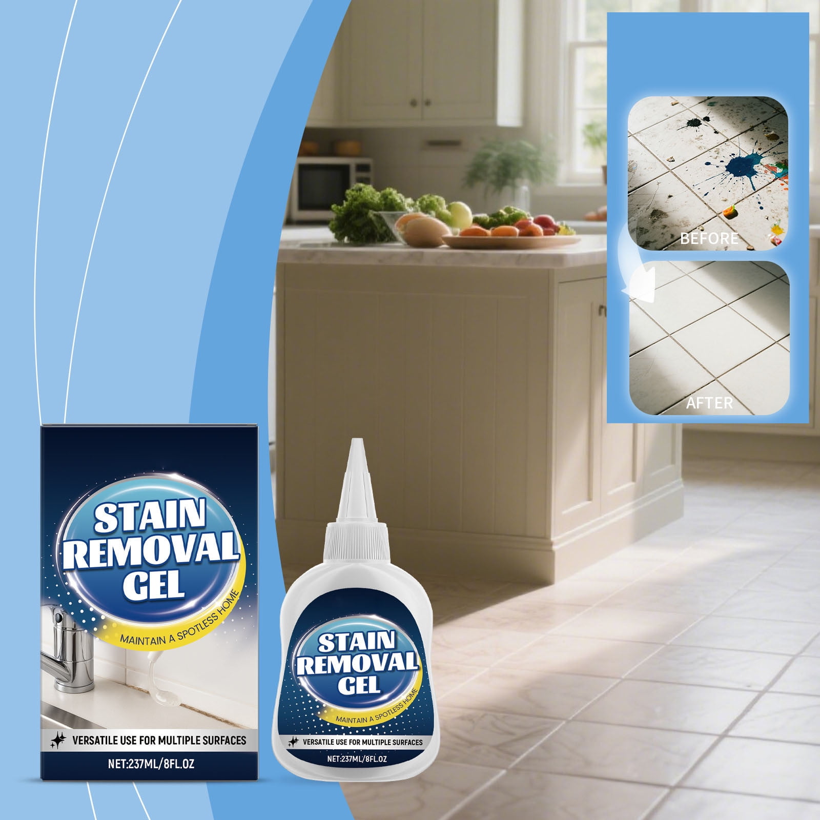 Multi-Purpose Cleaning Gel 237ml | Powerful Decontamination Stain ...
