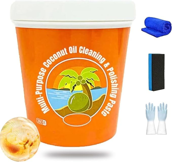 Multi-Purpose Coconut Oil Cleaning & Polishing Paste, All-Purpose ...