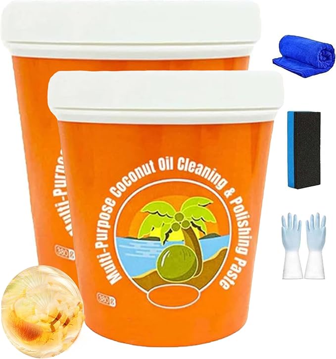 Multi-Purpose Coconut Oil Cleaning & Polishing Paste, All-Purpose ...