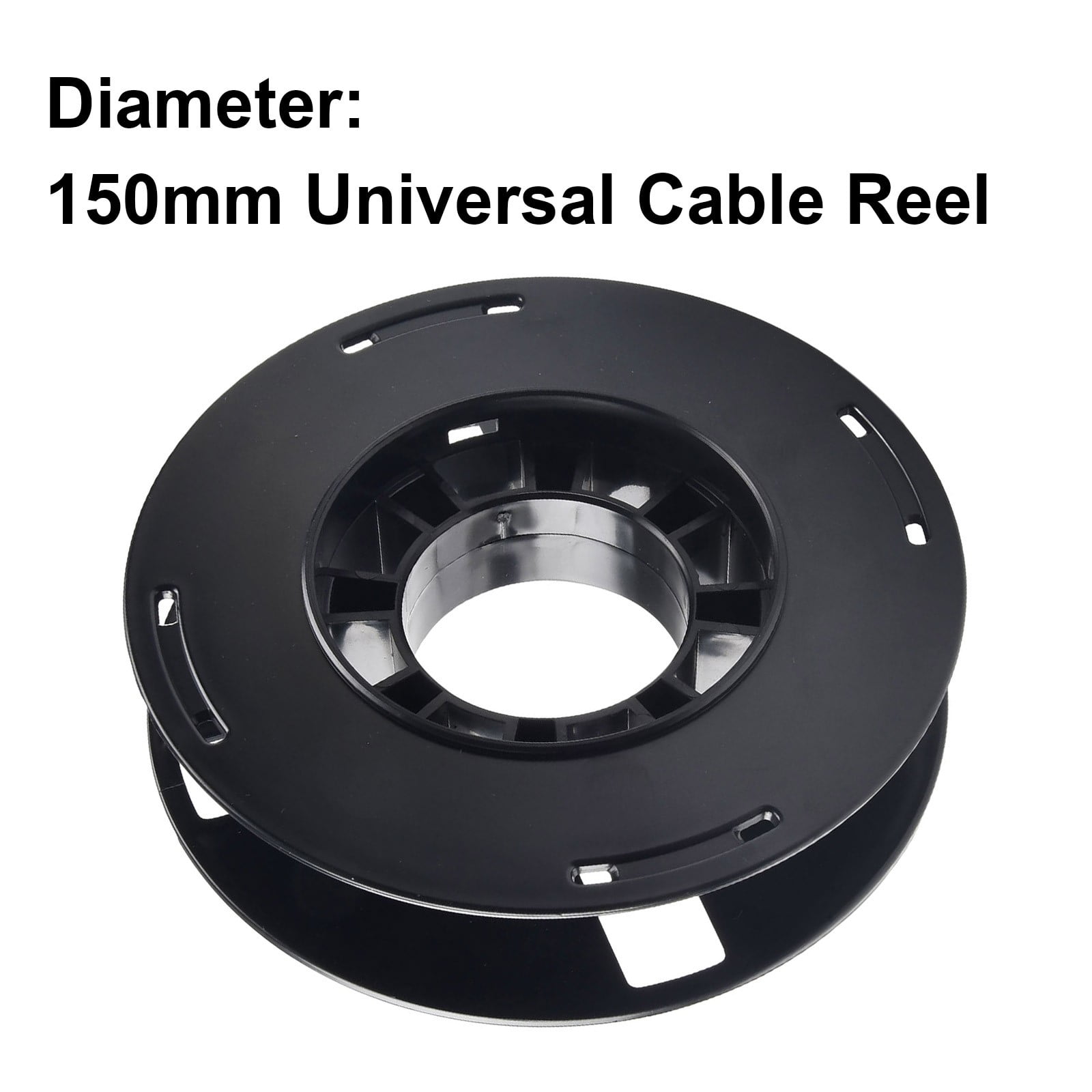 Multi-Purpose Empty Cable Reel 150mm Diameter Black Plastic Drum 3D ...