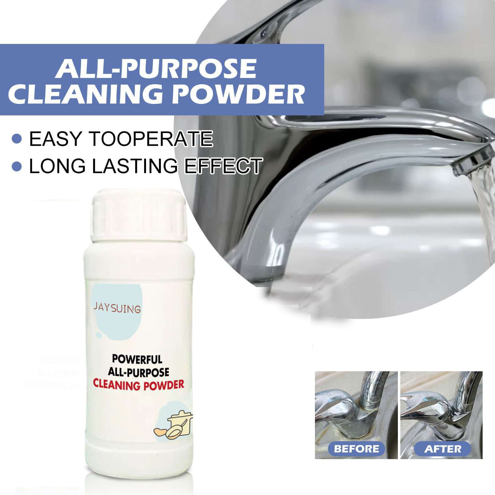 Multi-Purpose Foam Cleaning Powder - Instant Grease & Rust Remover for ...