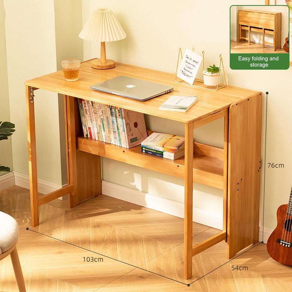 Multi-Purpose Folding Desk & Dining Table - Compact Wood Workstation ...
