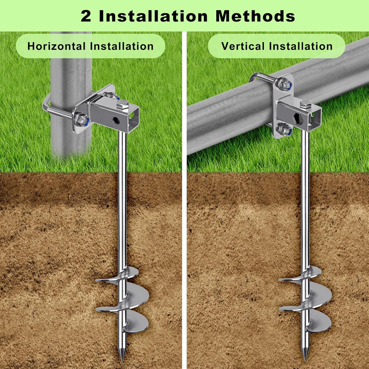 Multi-Purpose Ground Anchors Screw in, Fully Welded Trampoline Anchors ...