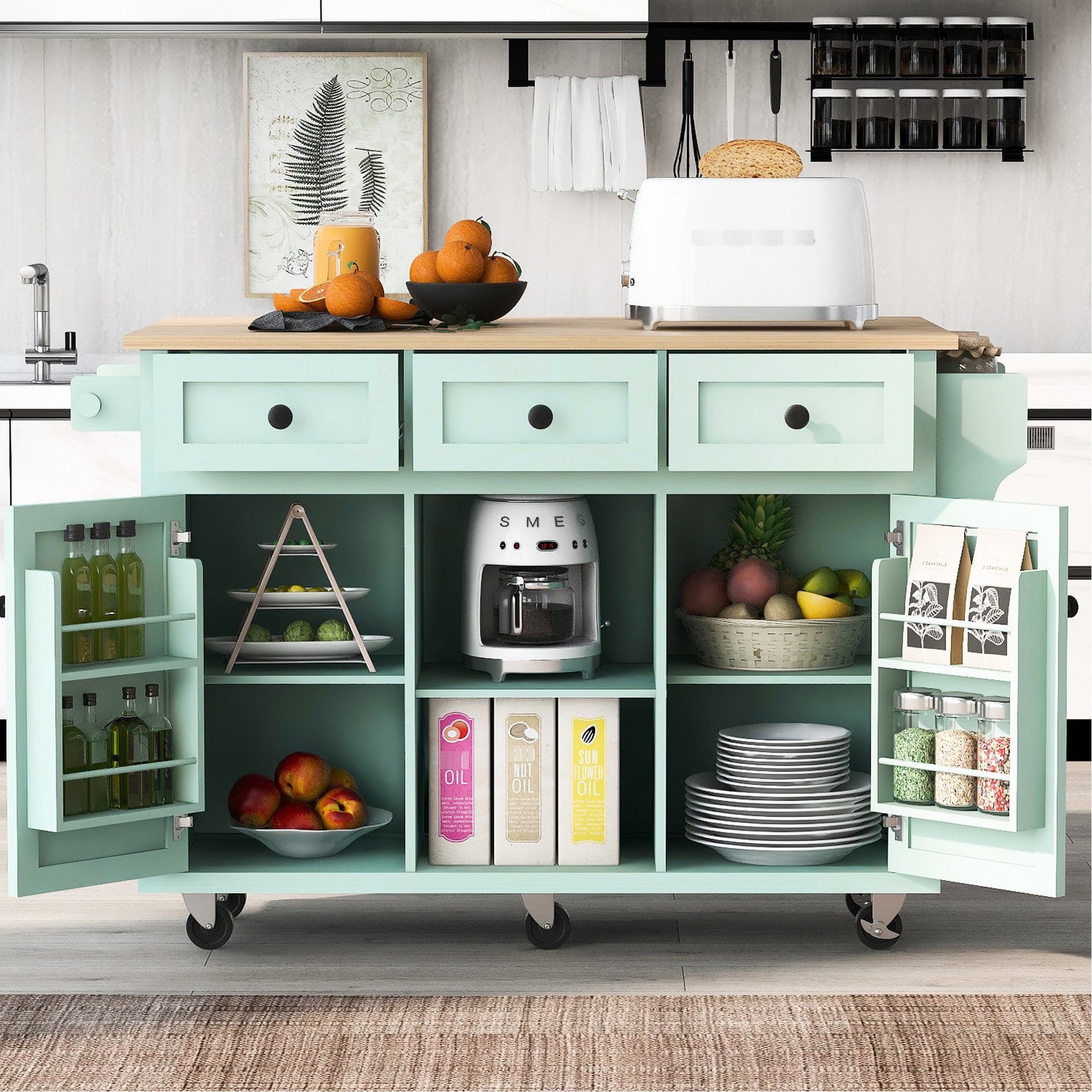 Multi - Purpose Kitchen Cart | Ideal for Meal Preparation and Storage ...