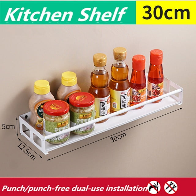 Multi-Purpose Kitchen Organizer Wall Mount Spice Rack Shelf Bracket ...