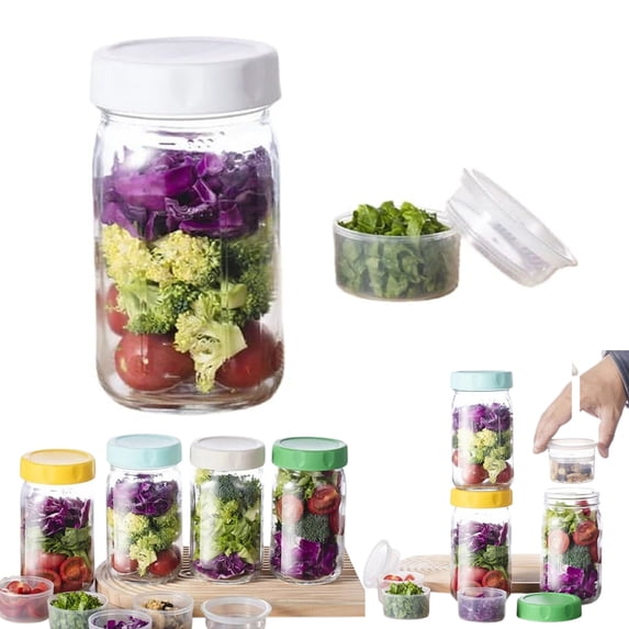 Multi-Purpose Leak-Proof Glass Food Storage Jars,Durable Thickened ...